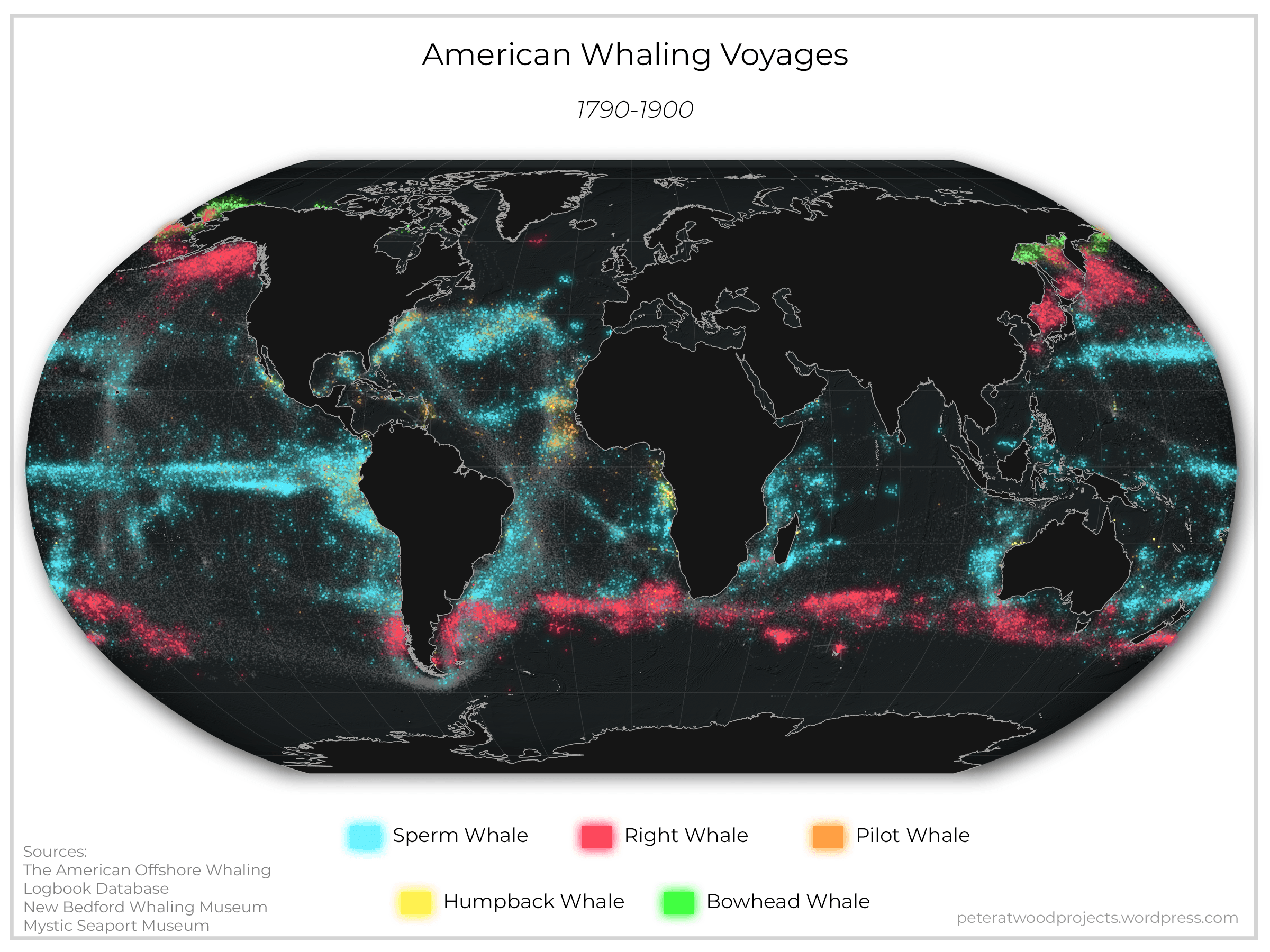 The BFD | Map of the Day: Whales Killed by American Whaling ships