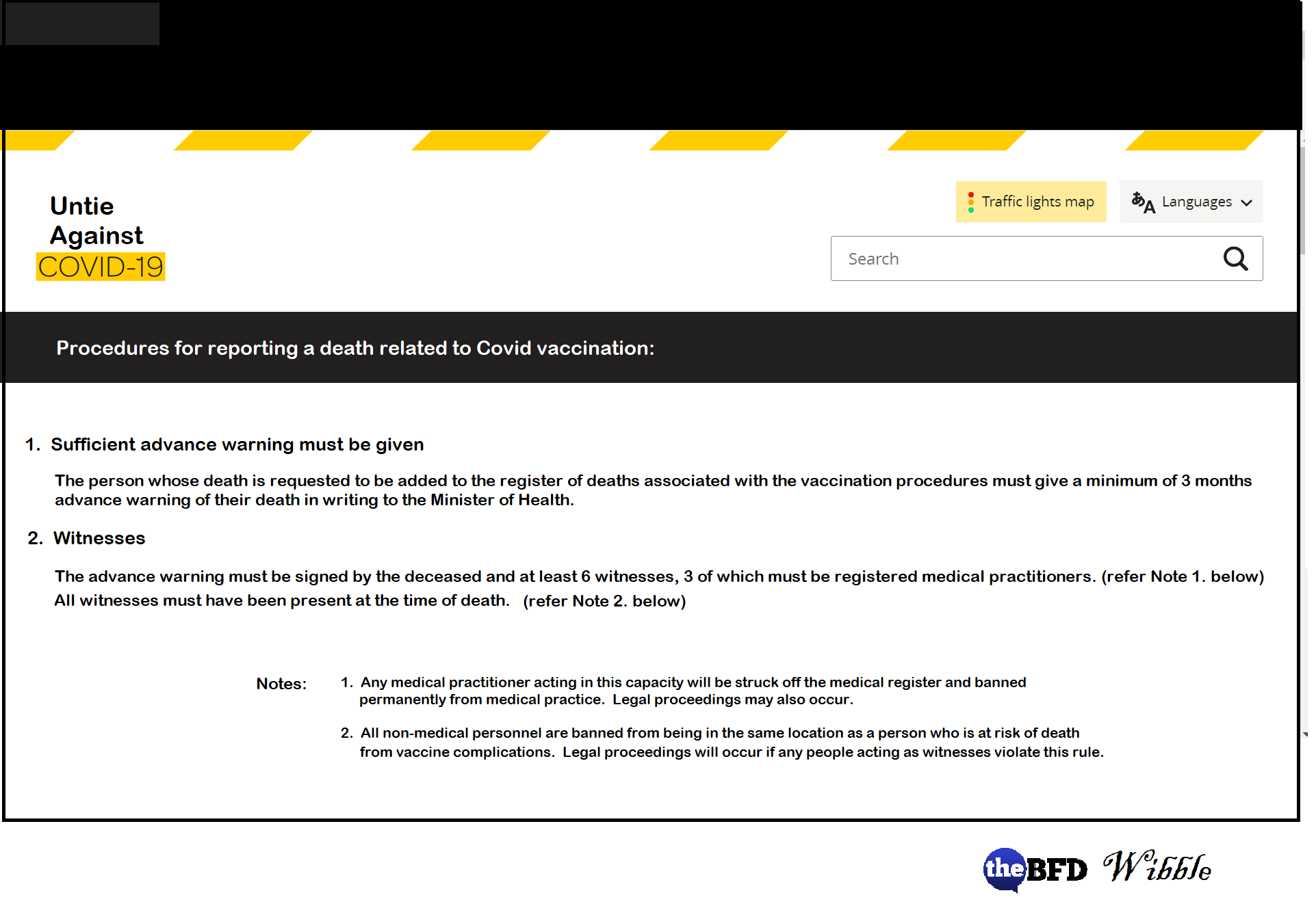 The BFD | COVID Reporting Procedures