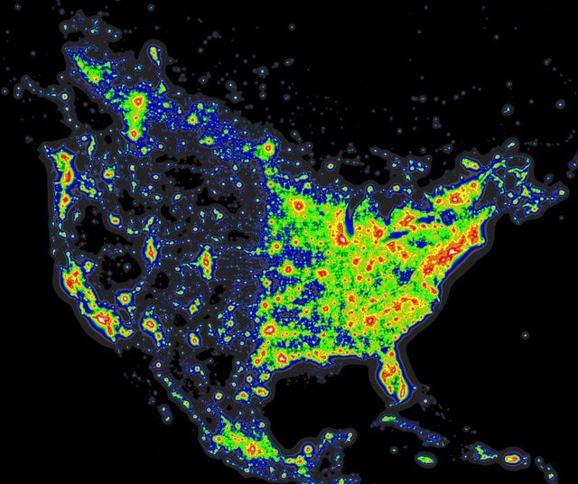 The BFD | Map of the Day: Light Pollution