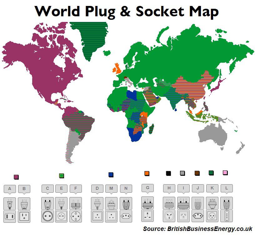 The BFD | Map of the Day: Plug Types