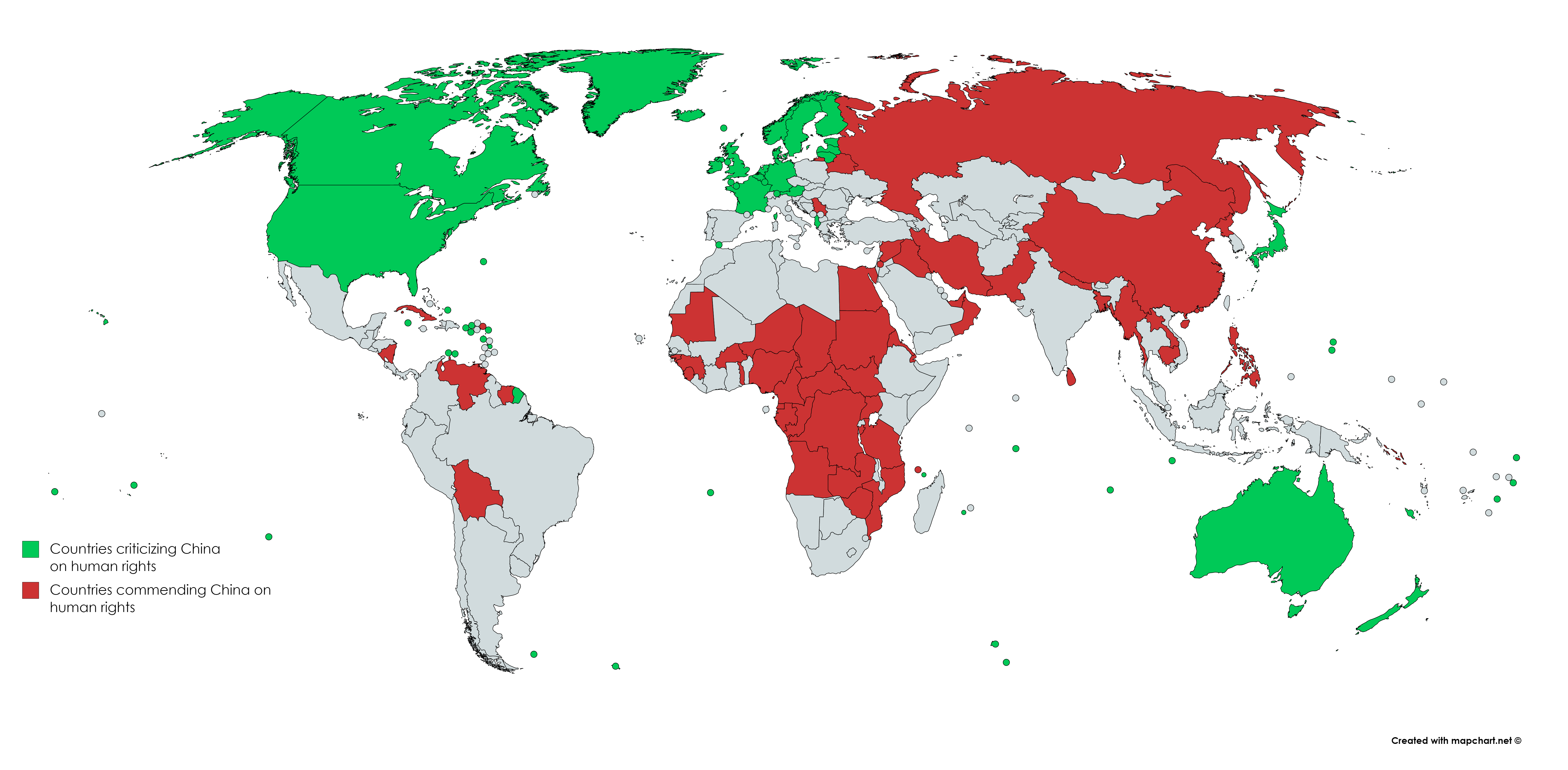 The BFD | Map of the Day: Different Stances on China’s Human Rights