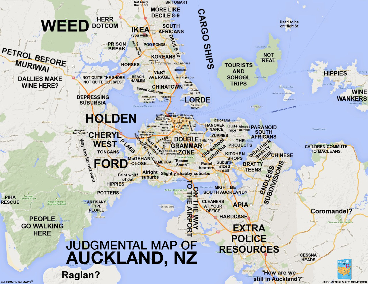 The BFD | Judgemental Map of Auckland