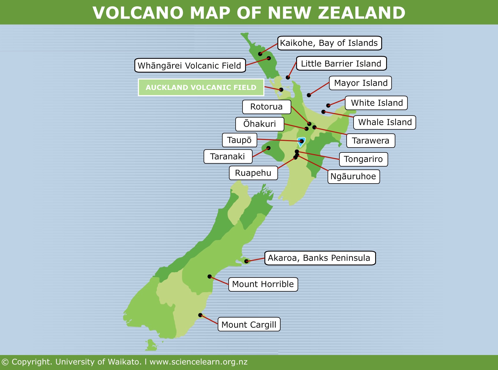 The BFD | Volcano Map of NZ