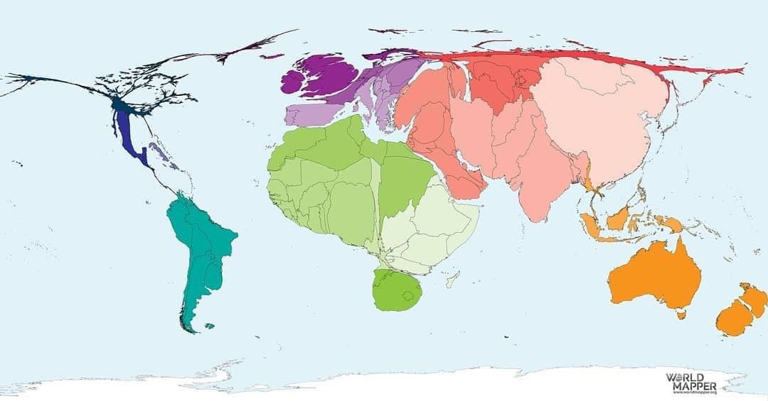 The BFD | The World in Proportion to the Population of Sheep